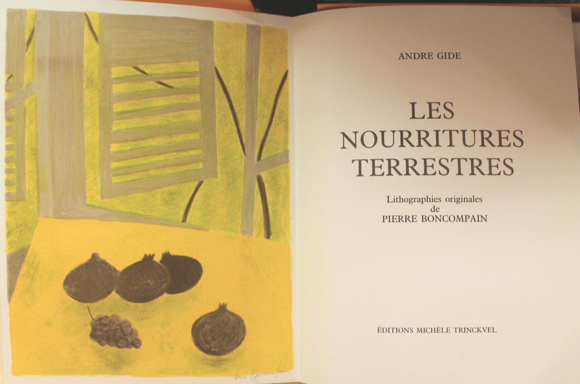 Les Nourritures Terrestres | Andre Gide, lith Pierre Boncompain